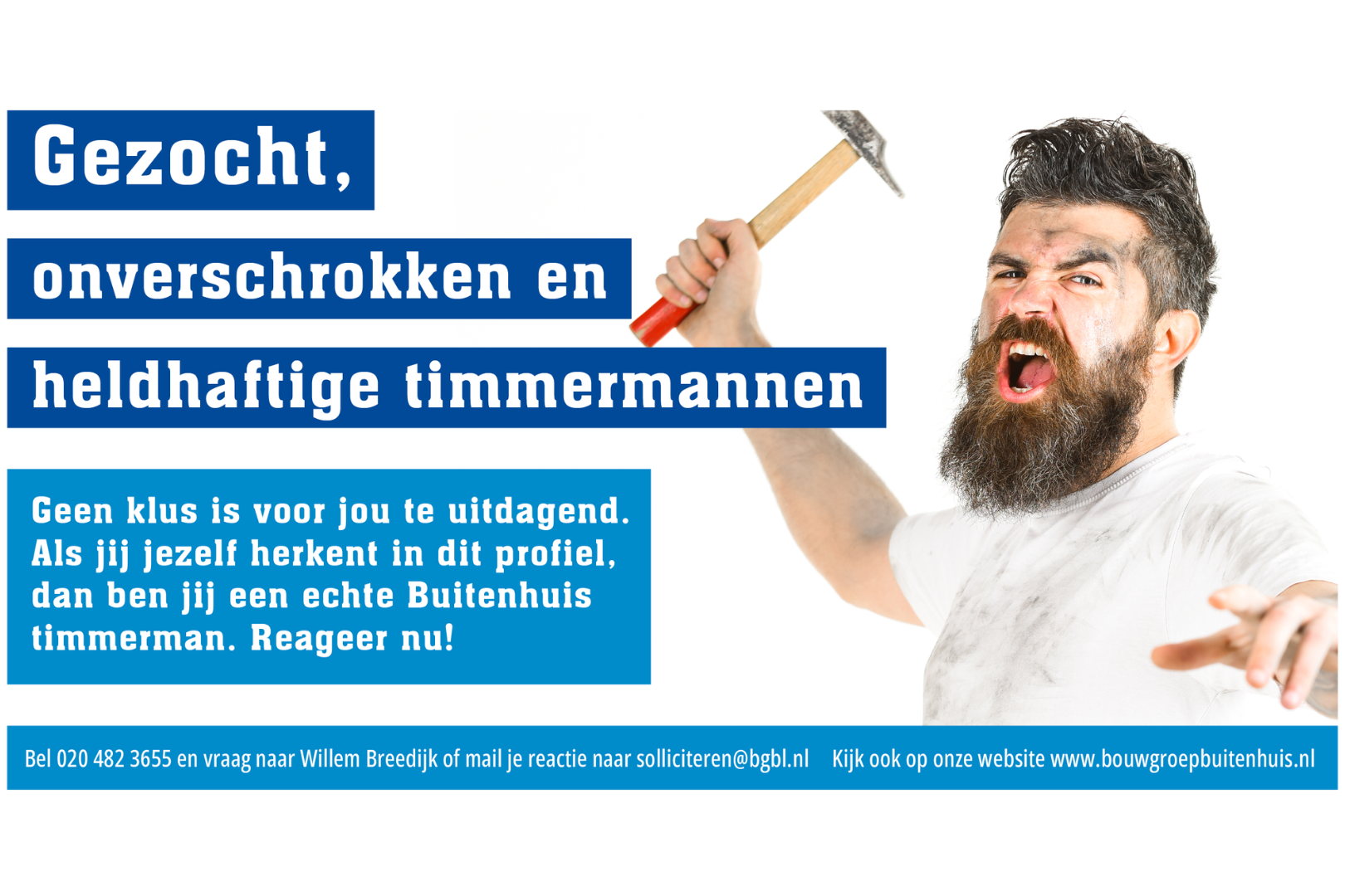 Kom werken als timmerman! – Bouwgroep Buitenhuis